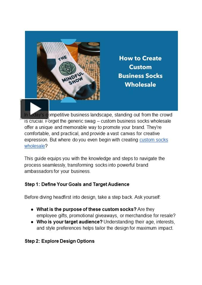 PPT – How to Create Custom Business Socks Wholesale PowerPoint ...