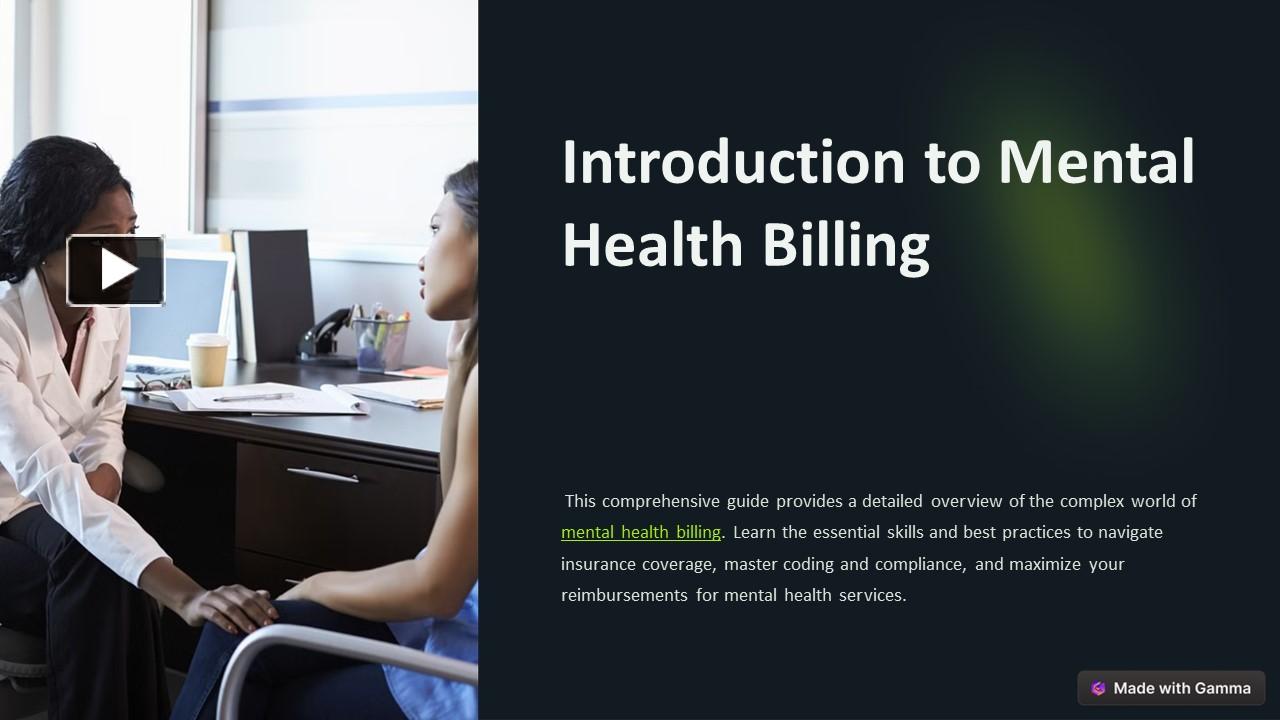 PPT – Introduction-to-Mental-Health-Billing PowerPoint presentation ...