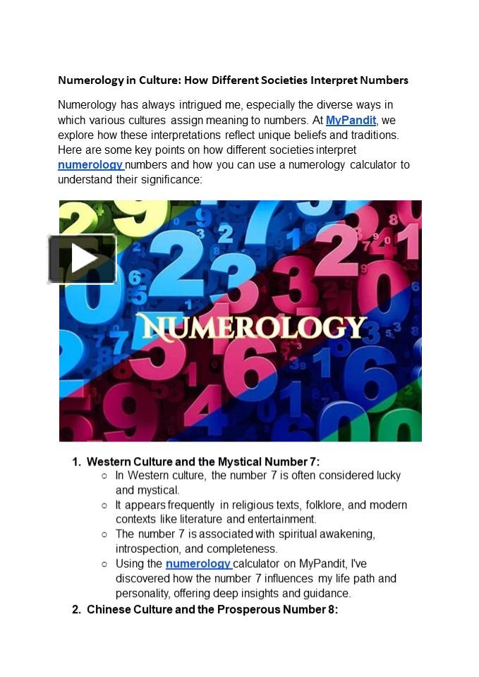 PPT – Numerology in Culture: How Different Societies Interpret Numbers ...