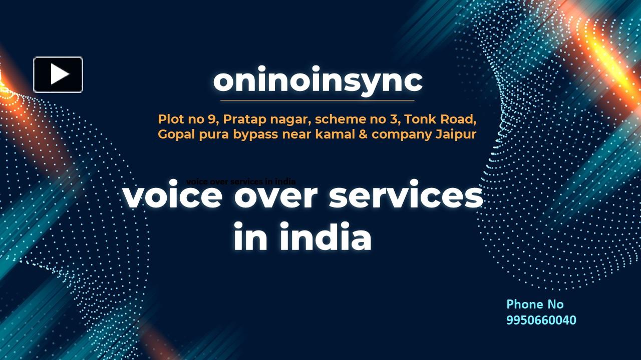 Voice Dubbing Studio in india presentation | free to download