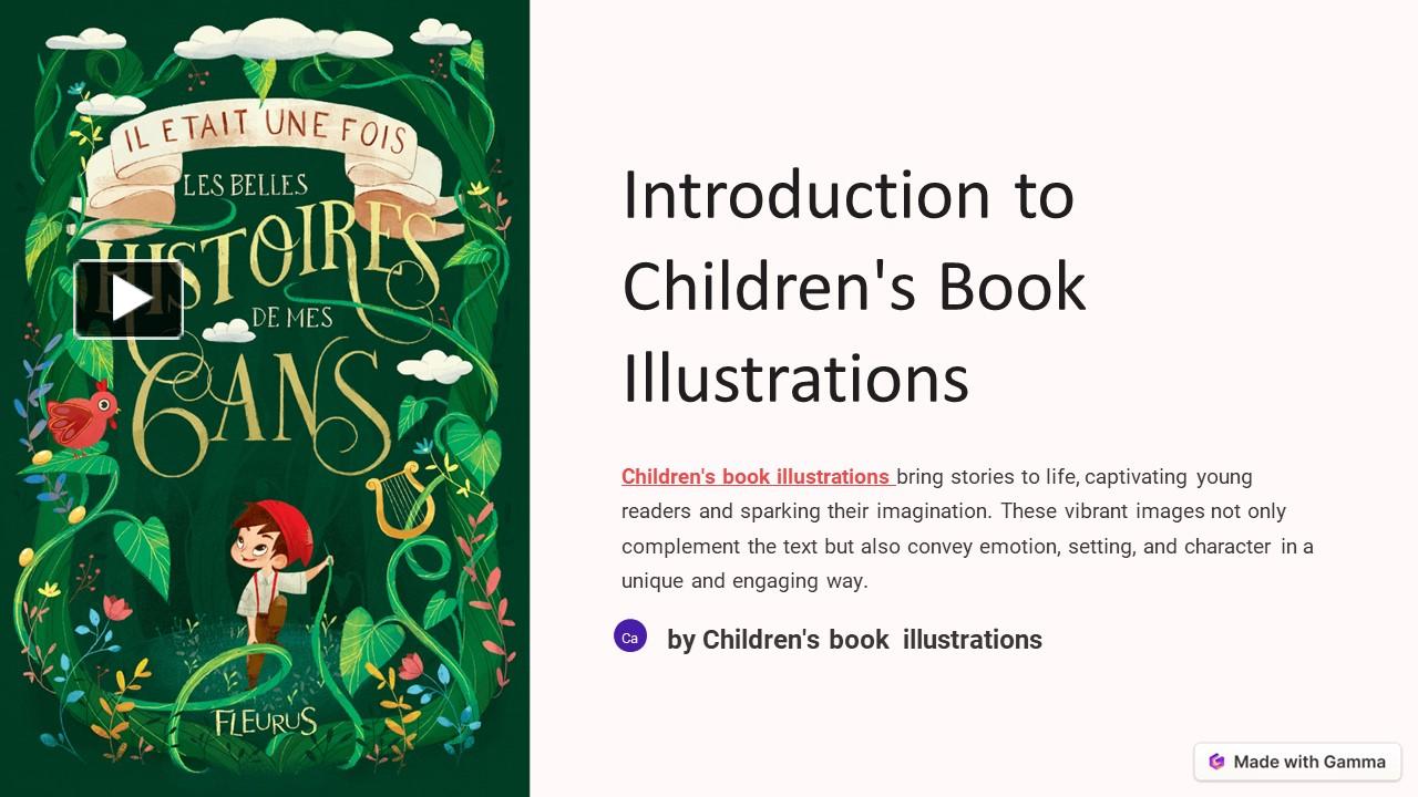 Introduction to Children's Book Illustrations presentation | free to ...