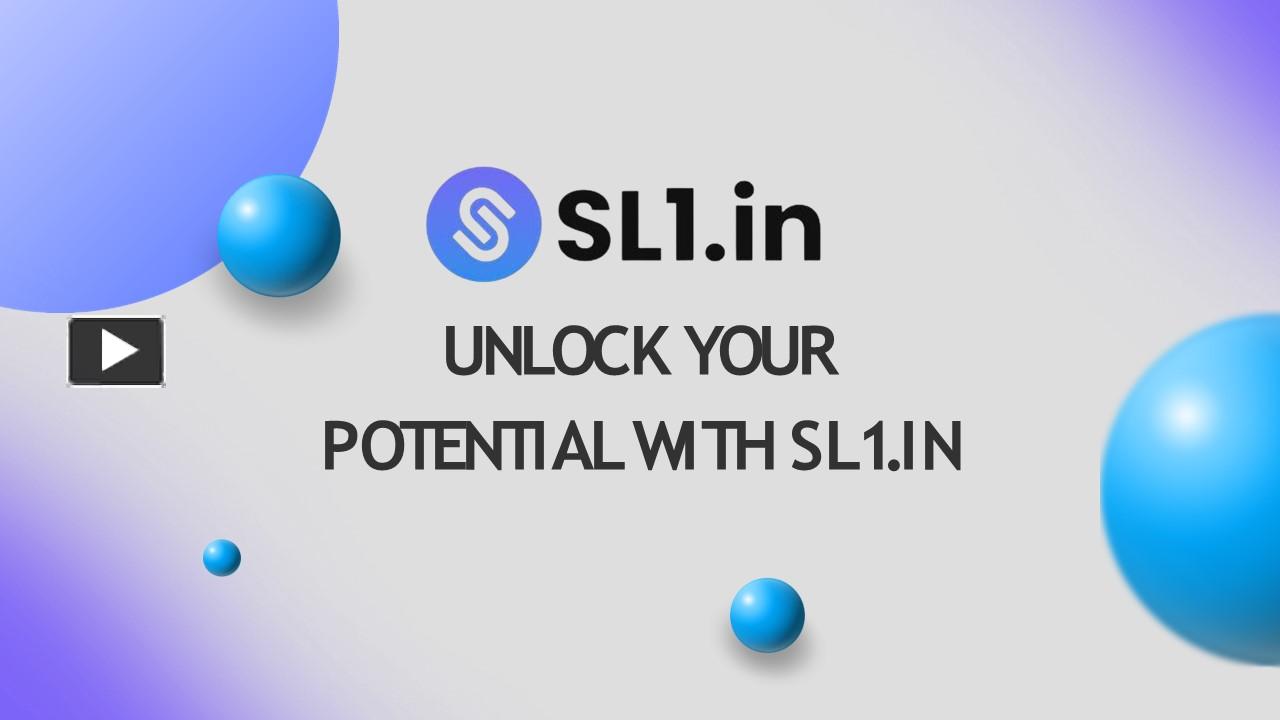 PPT – Unlock Your Potential with SL1.in - Download Now! PowerPoint ...
