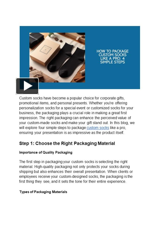 PPT – How to Package Custom Socks Like a Pro: 4 Simple Steps PowerPoint ...