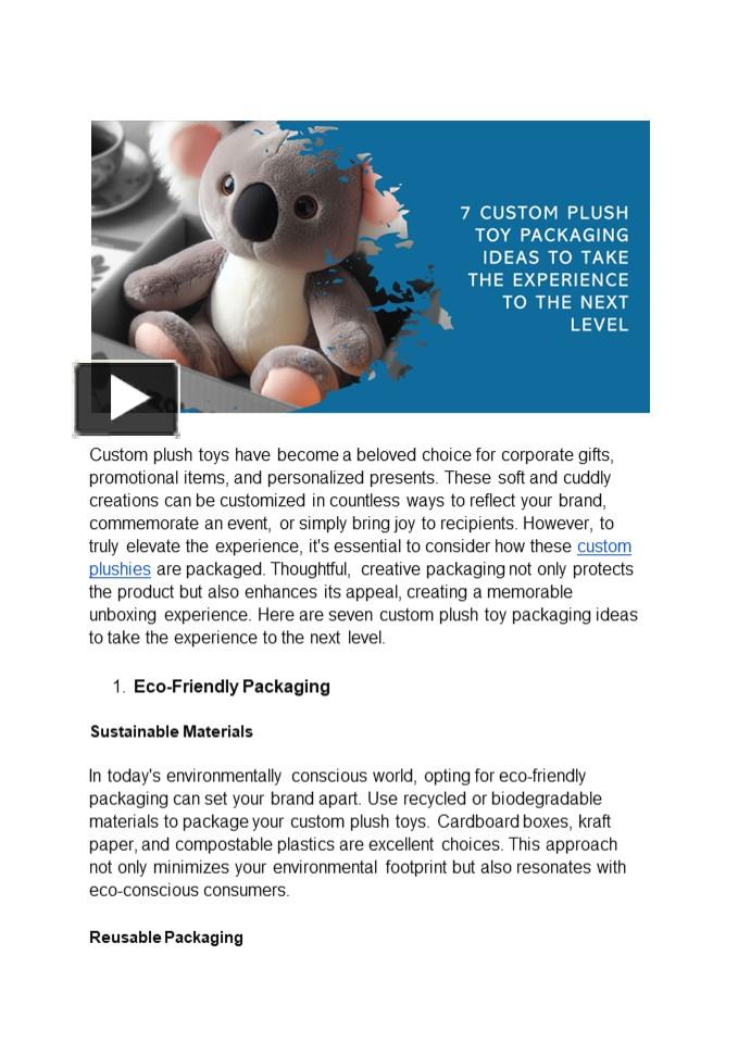 7 Custom Plush Toy Packaging Ideas to Take the Experience to the Next ...