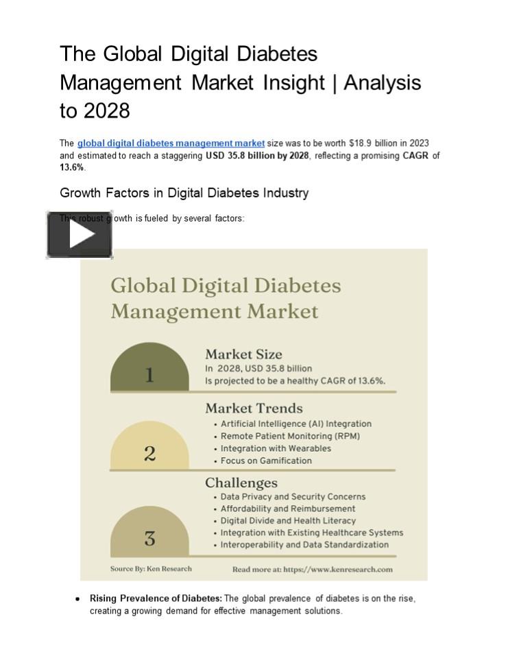 PPT – The Global Digital Diabetes Management Market Insight | Analysis ...