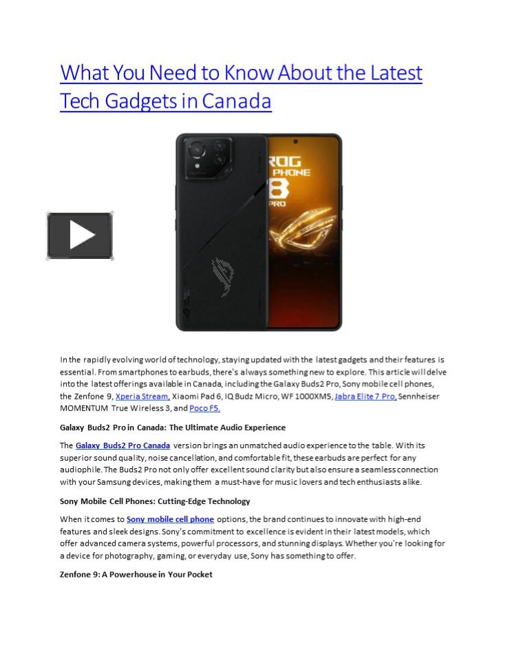 PPT – what you need to know about the latest tech gadgets in canada ...