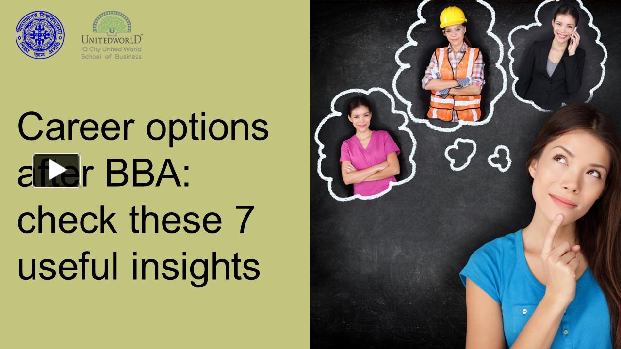 Career options after BBA: check these 7 useful insights presentation ...