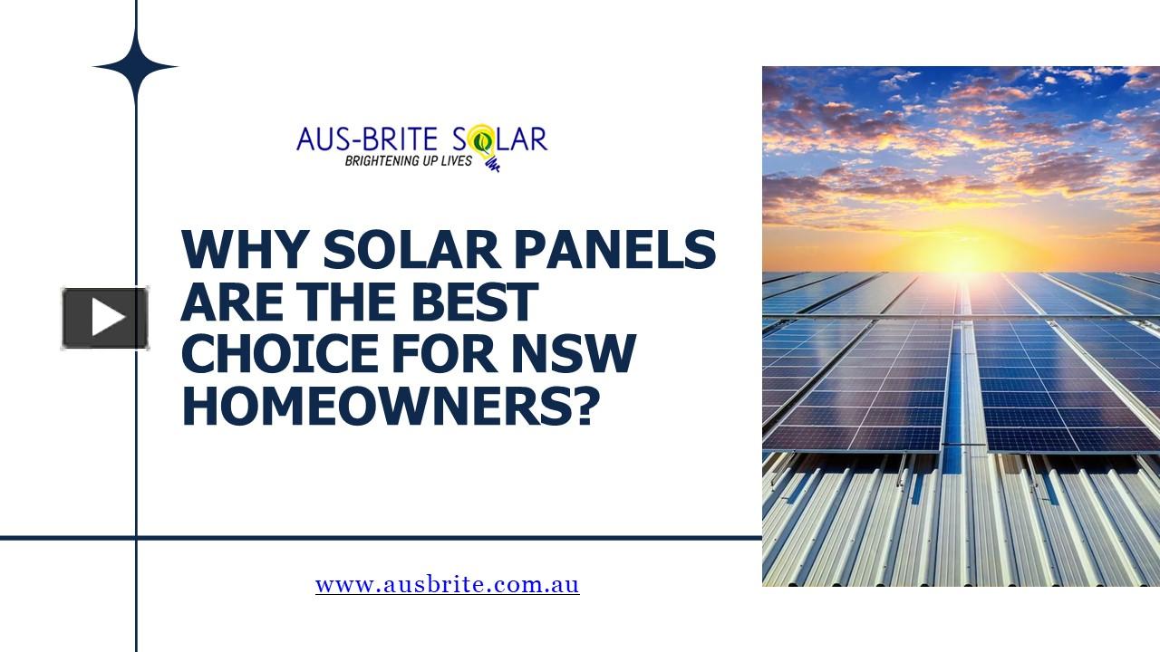 Why Solar Panels Are the Best Choice for NSW Homeowners? - Aus-Brite ...