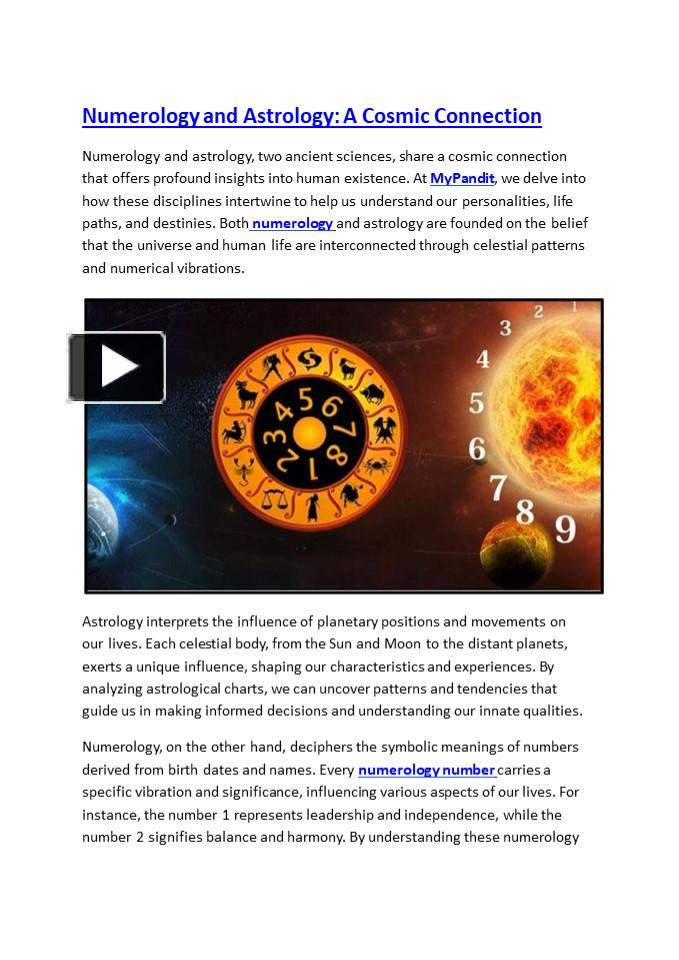 PPT – Numerology and Astrology: A Cosmic Connection PowerPoint ...