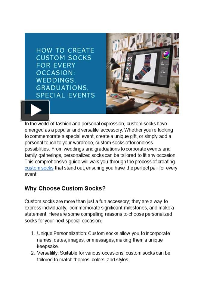 PPT – How to Create Custom Socks for Every Occasion: Weddings ...