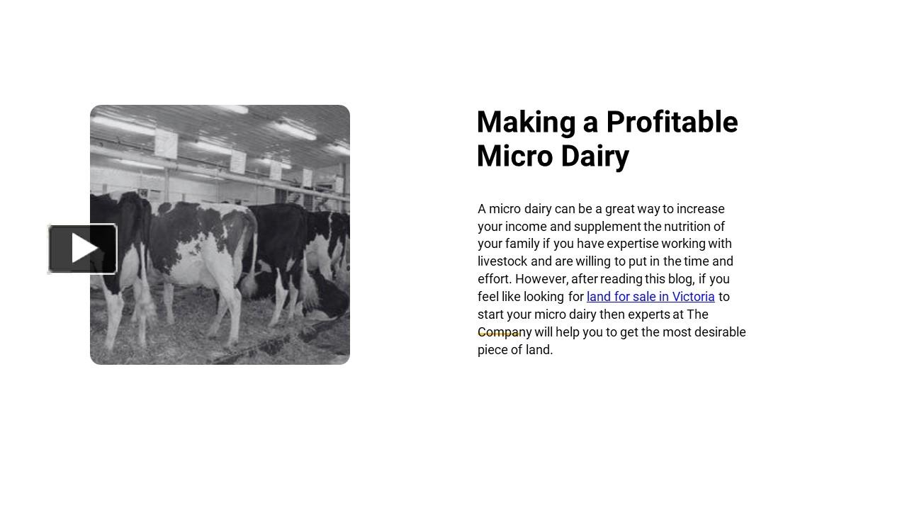 PPT – Making a Profitable Micro Dairy PowerPoint presentation | free to ...