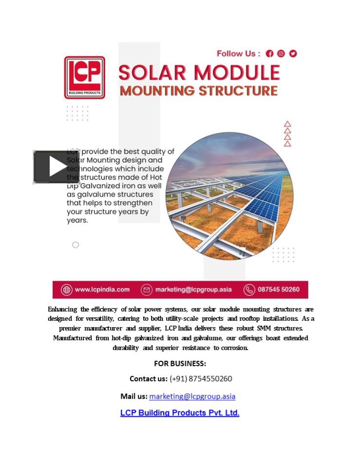 PPT – Solar Purlin Supplier in Uttar Pradesh PowerPoint presentation ...