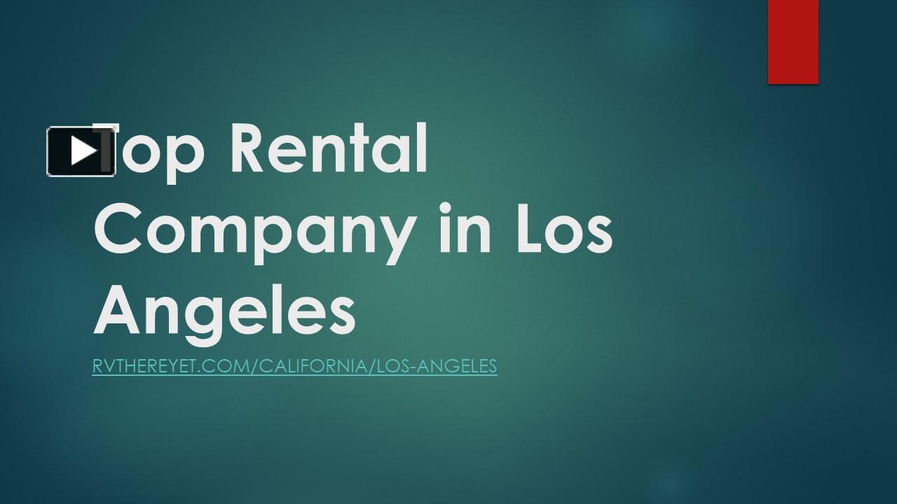 Rv Rental Los Angeles Presentation Free To Download
