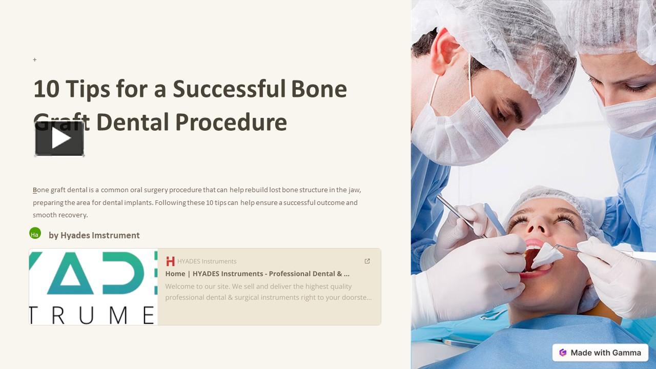 10 Tips for a Successful Bone Graft Dental Procedure presentation ...