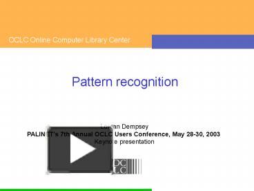PPT – Pattern recognition PowerPoint presentation | free to view - id ...