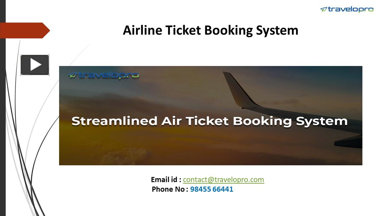 Airline Ticket Booking System presentation | free to download