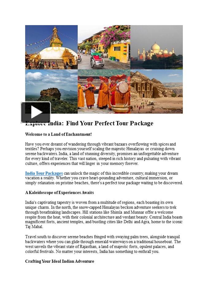 PPT – Explore the Wonders of India with Tailormadejourney's Tour ...