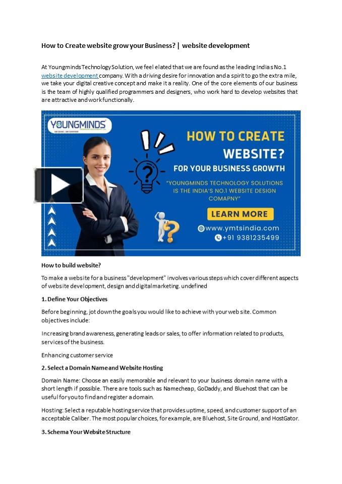 PPT – How to Create website grow your Business? | website development ...