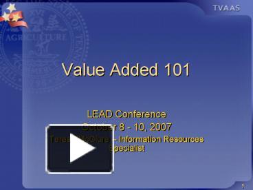PPT – Value Added 101 PowerPoint presentation | free to view - id ...