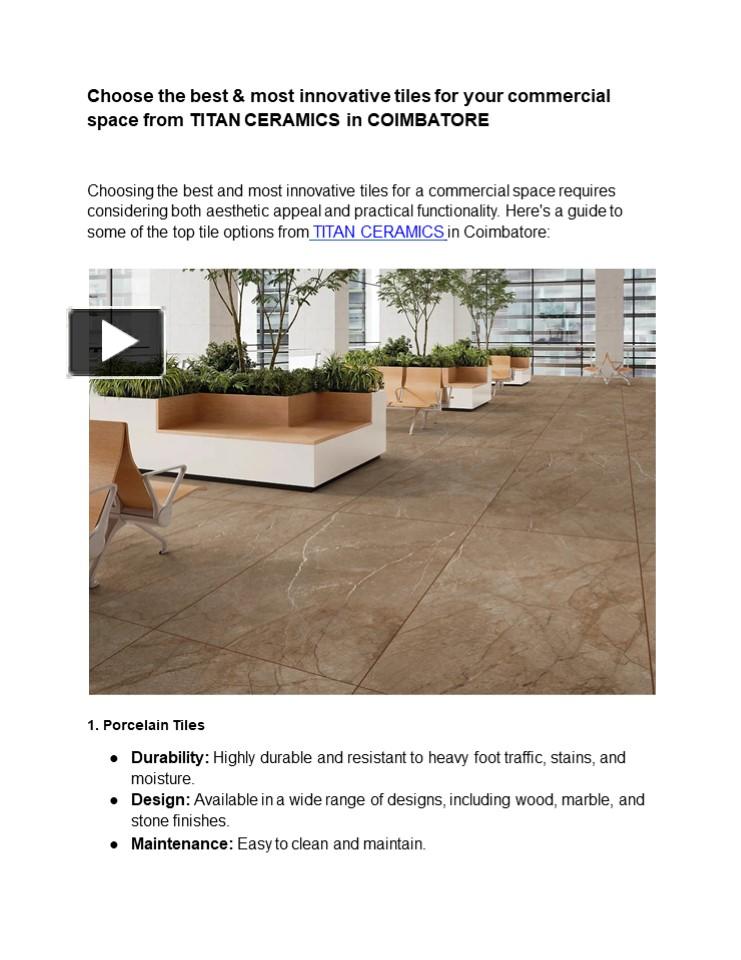Choose the best & most innovative tiles for your commercial space from ...