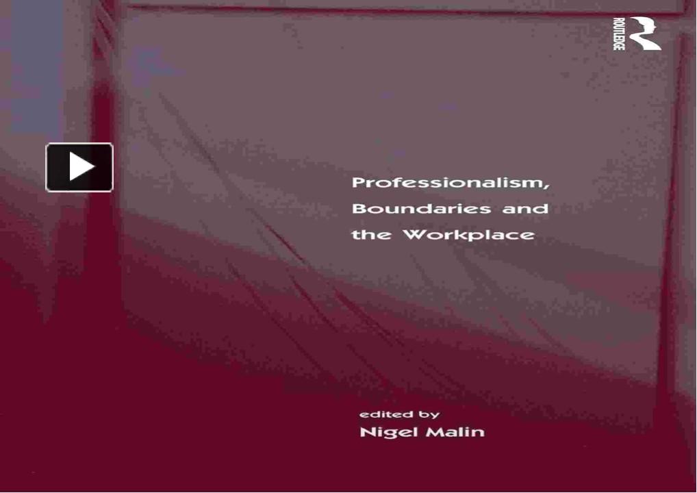 PPT – PDF_⚡ Professionalism, Boundaries and the Workplace PowerPoint ...