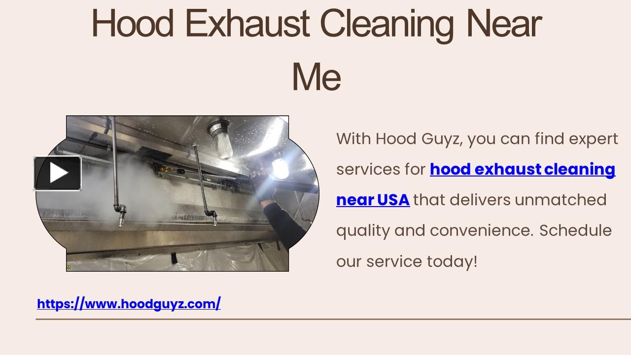 Hood Exhaust Cleaning Near Me presentation | free to download
