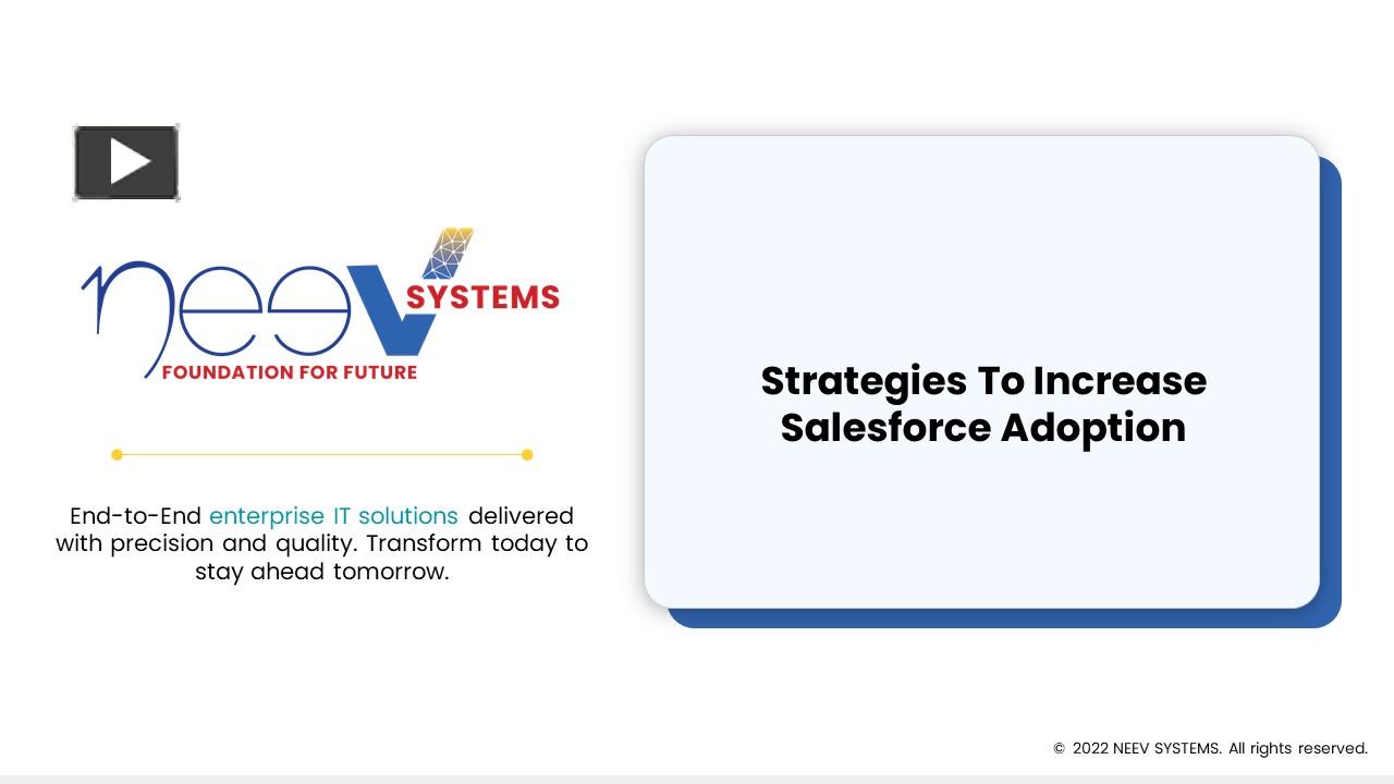 Neev Systems Strategies To Increase Salesforce Adoption presentation ...