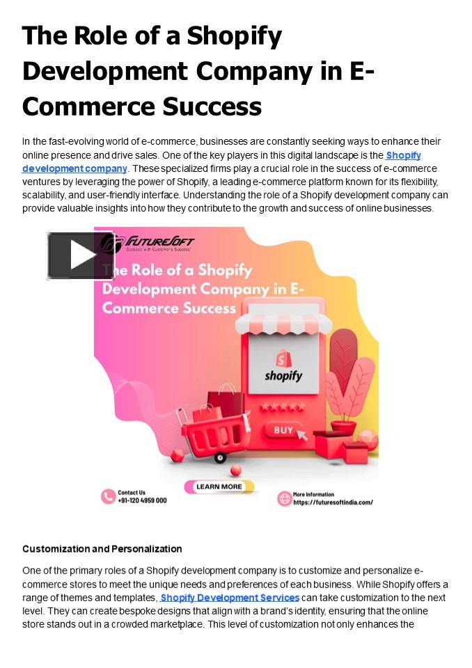 PPT – The Role of a Shopify Development Company in E-Commerce Success ...