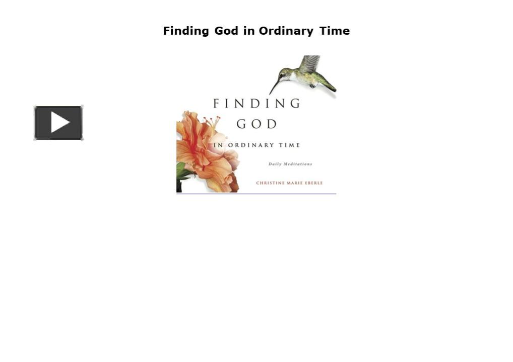 PPT – [PDF] DOWNLOAD Finding God in Ordinary Time PowerPoint ...