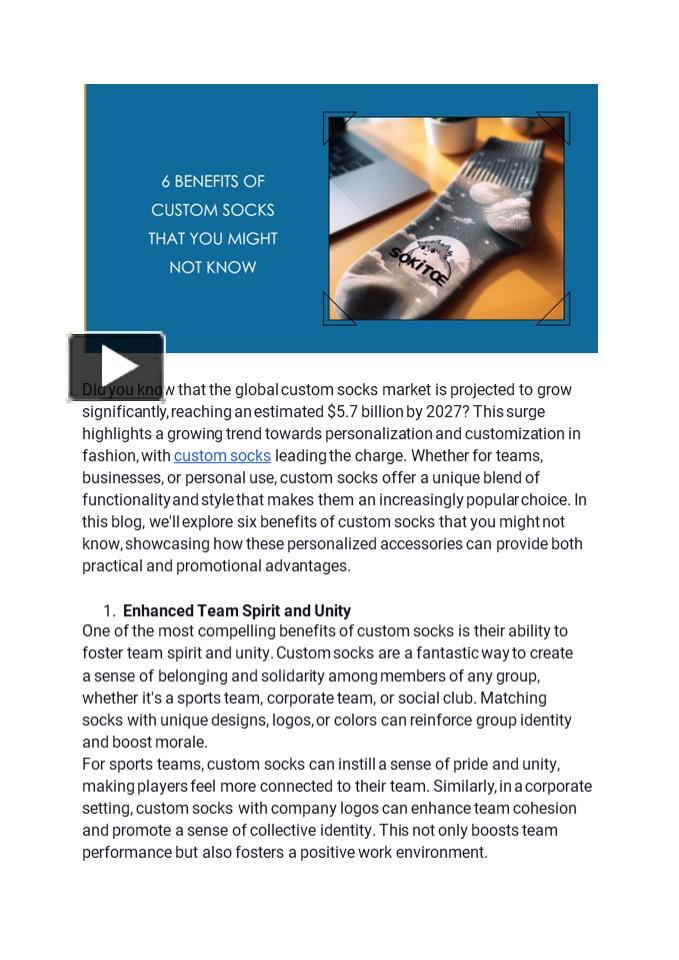 PPT – 6 Benefits of Custom Socks That You Might Not Know PowerPoint ...