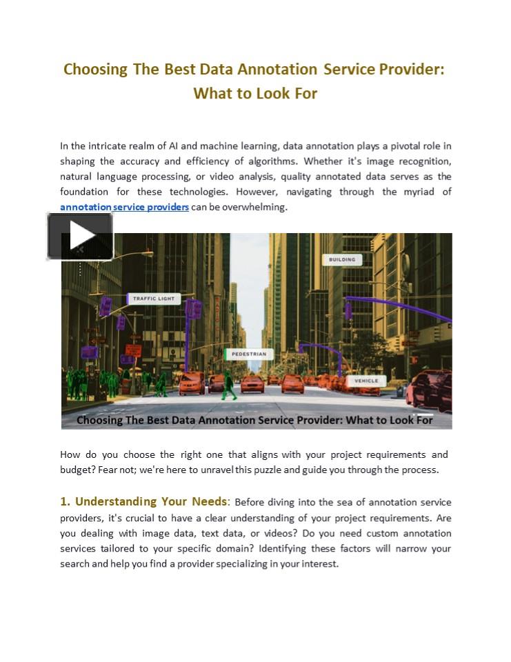 Choosing The Best Data Annotation Service Provider: What to Look For ...