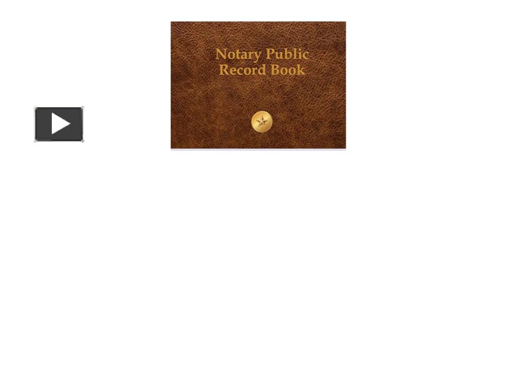 Pdf (read online) Notary Public Record Book: Notary Journal for State ...