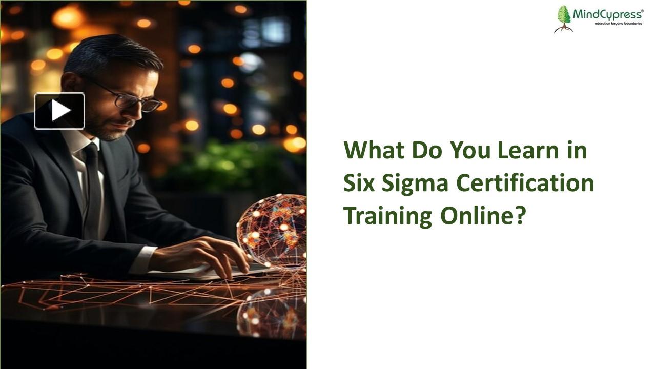 What Do You Learn in Six Sigma Certification Training Online ...