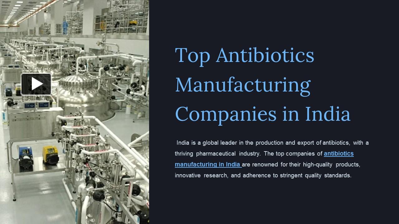 PPT – Top Antibiotics Manufacturing Companies in India PowerPoint ...