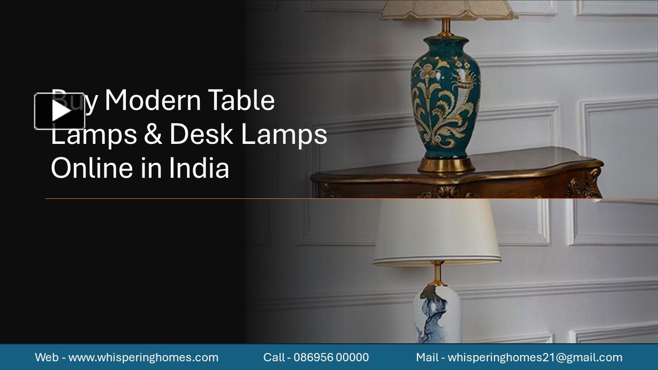 PPT – Buy Modern Table Lamps & Desk Lamps Online in India PowerPoint ...