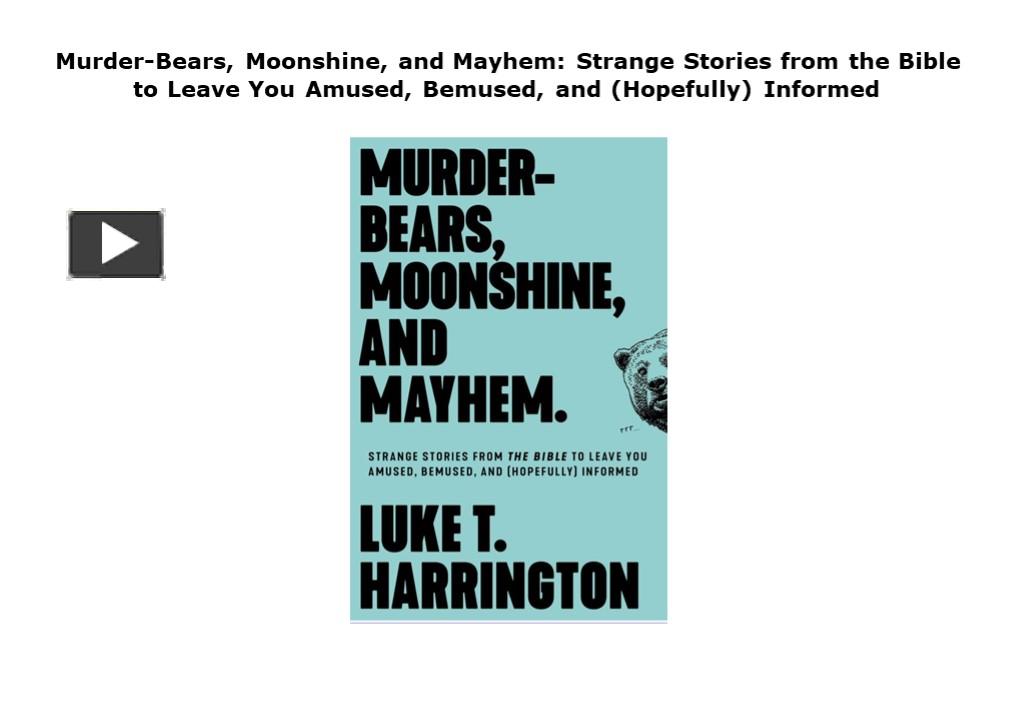 PDF Read Online Murder-Bears, Moonshine, and Mayhem: Strange Stories ...