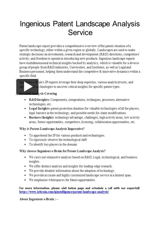 PPT – Patent Landscape PowerPoint presentation | free to download - id ...