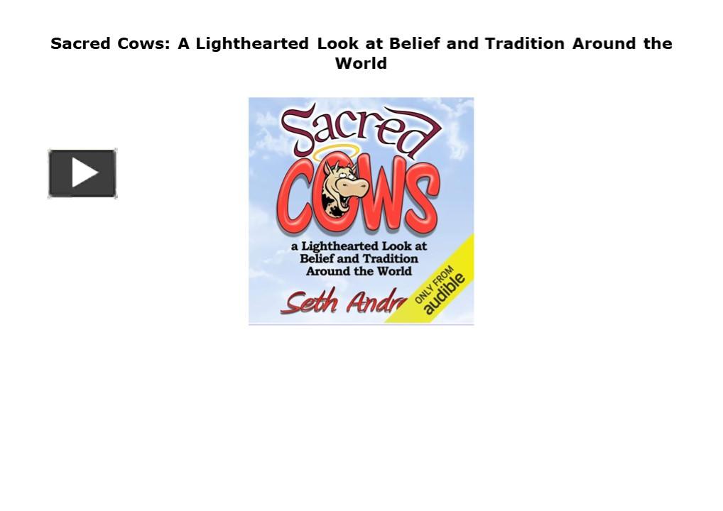 Read [PDF] Sacred Cows: A Lighthearted Look at Belief and Tradition ...