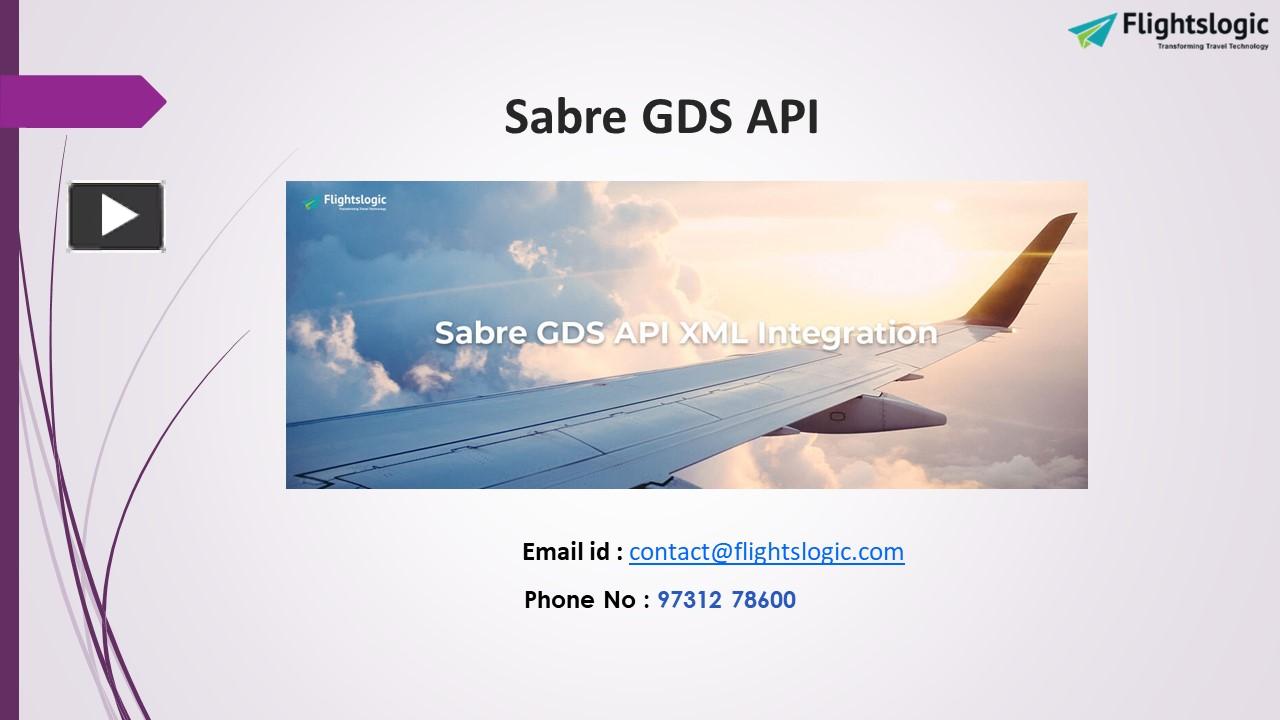 Sabre GDS API presentation | free to download
