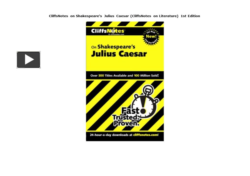 Download PDF CliffsNotes on Shakespeare's Julius Caesar (CliffsNotes on ...