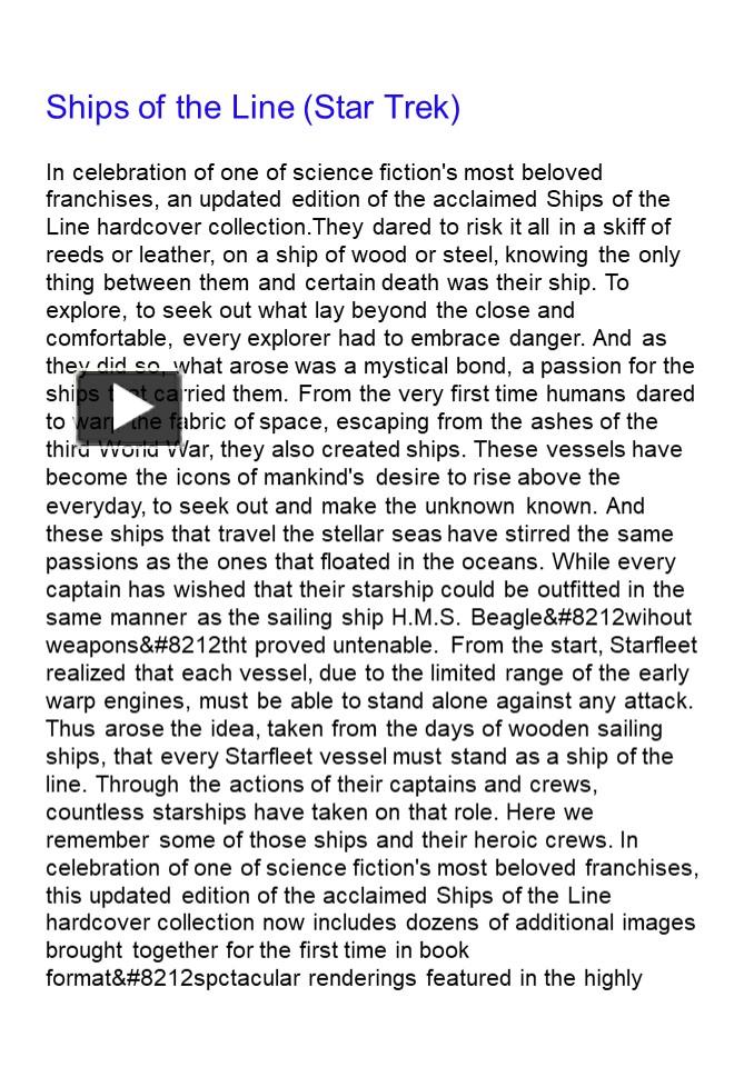 PDF_⚡ Ships of the Line (Star Trek) presentation | free to download