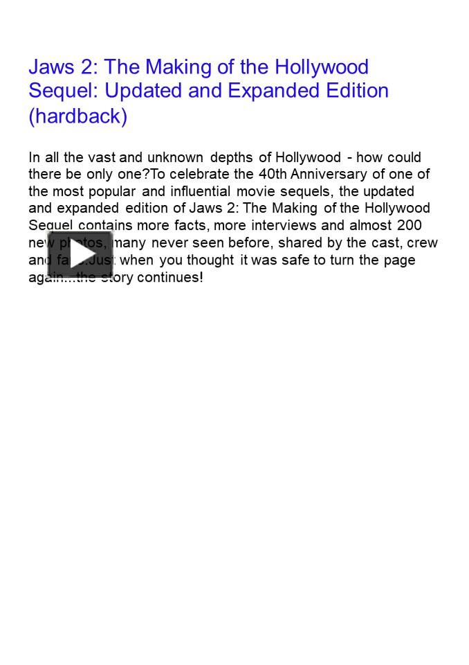 PDF_⚡ Jaws 2: The Making of the Hollywood Sequel: Updated and Expanded ...