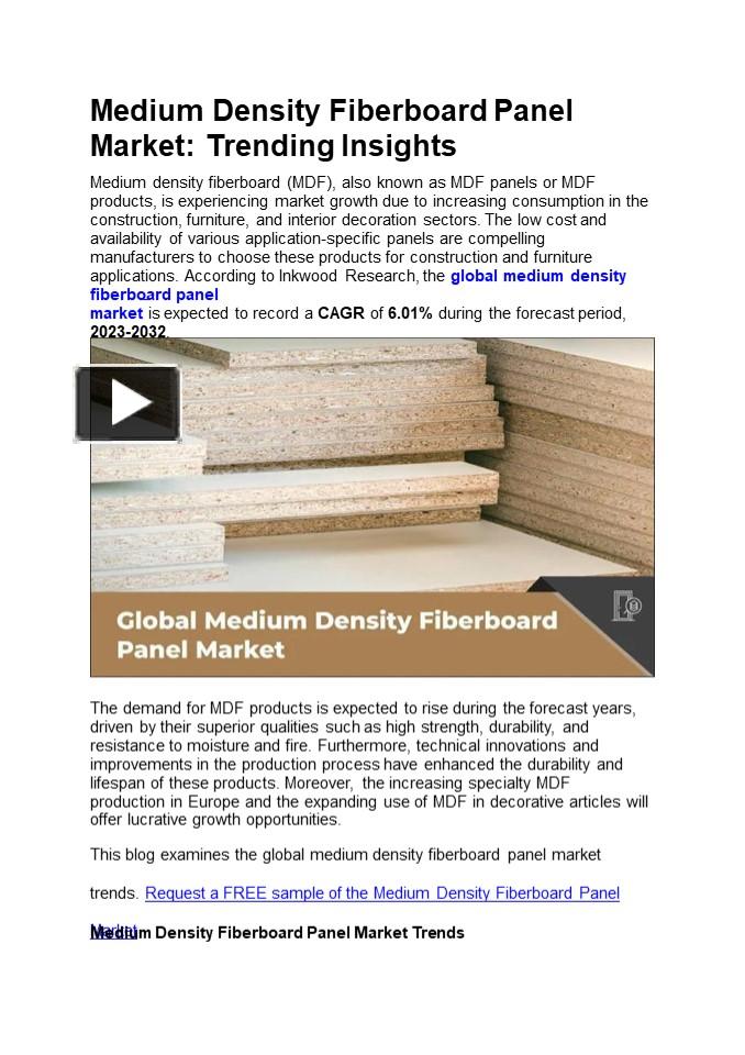 PPT – Medium Density Fiberboard Panel Market: Trending Insights ...