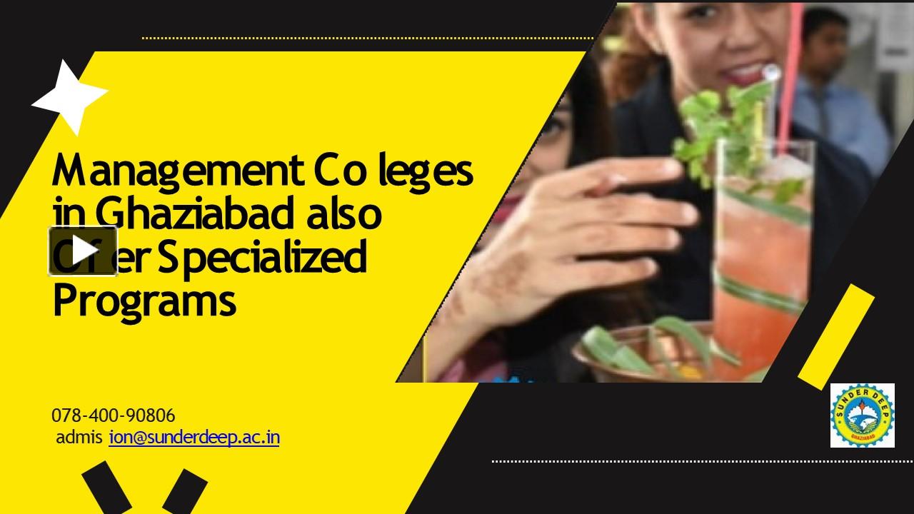 PPT – Management Colleges in Ghaziabad also Offer Specialized Programs ...