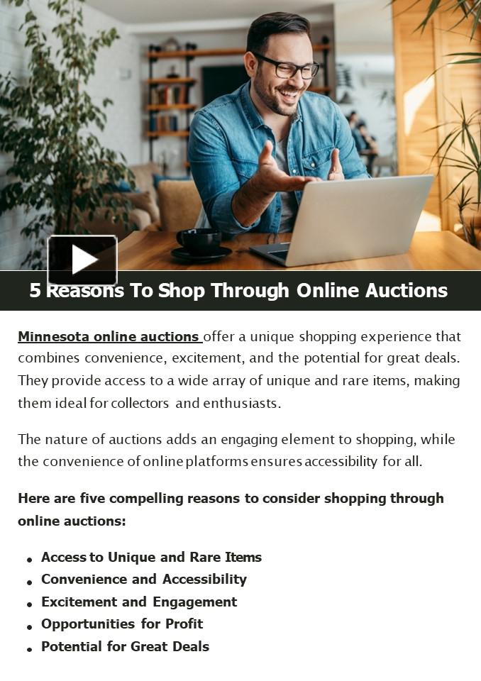 PPT – 5 Reasons To Shop Through Online Auctions PowerPoint presentation ...
