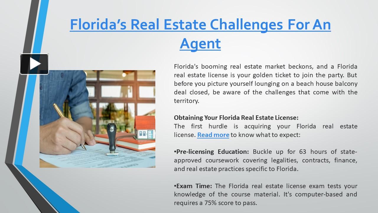 PPT – Florida real estate license PowerPoint presentation | free to ...