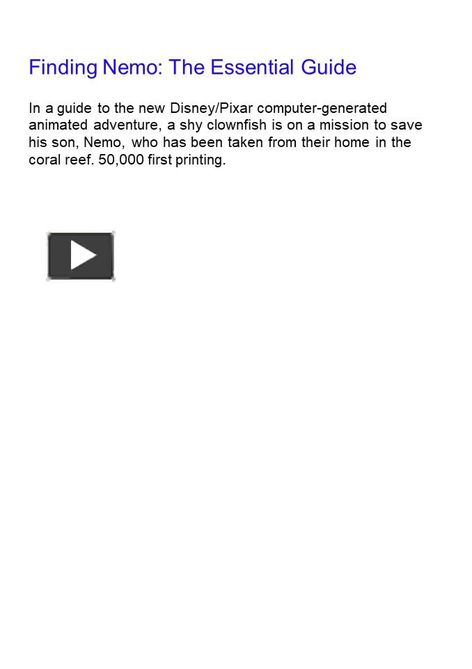 [PDF]⚡ Finding Nemo: The Essential Guide presentation | free to download