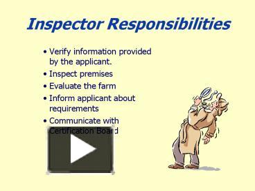 PPT – Inspector Responsibilities PowerPoint presentation | free to view ...