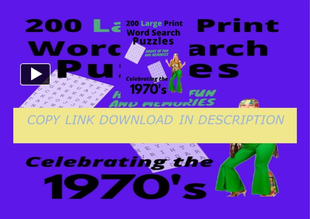 PPT – [ ️PDF ️] 200 Large Print Word Search Puzzles - 1970's: Hours of ...