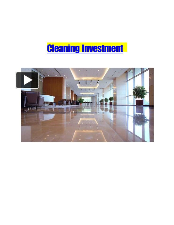 PPT – Cleaning Investment PowerPoint presentation | free to download ...